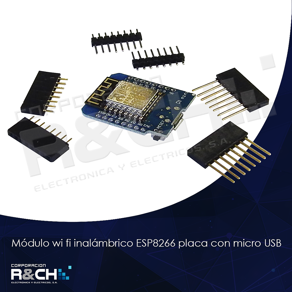 MD-ESP8266-03 Modulo Wifi Inalambrico ESP8266 Placa con micro USB | Electronica R&CH