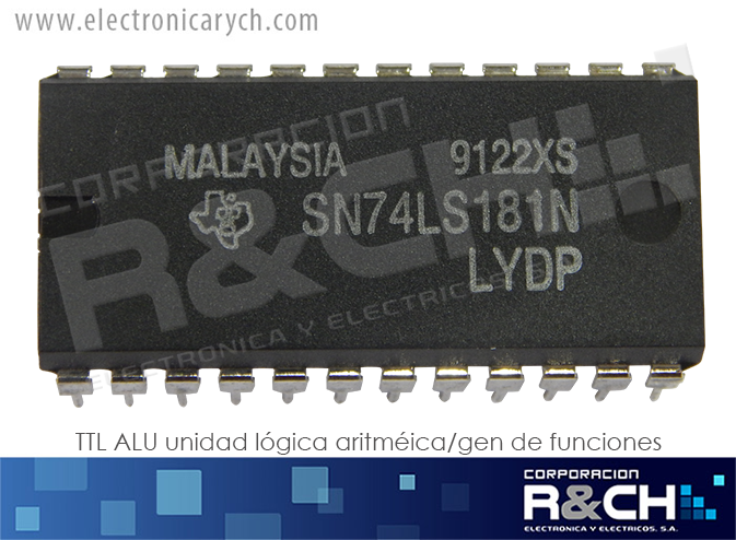 NTE74LS181 TTL ALU unidad logica aritmetica/gen de funciones 74LS181 | Electronica R&CH