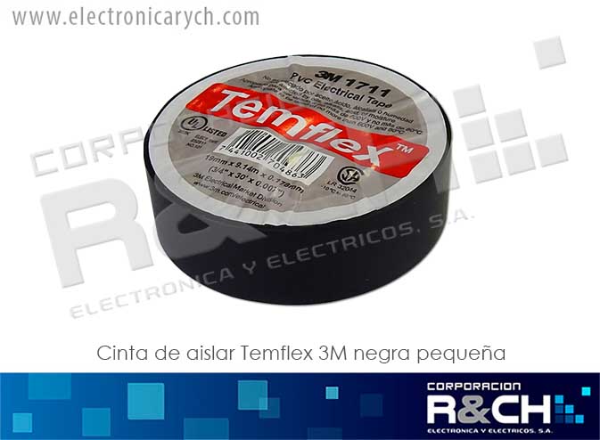CA-T3MN cinta de aislar Temflex 3M negra pequeña | Electronica R&CH