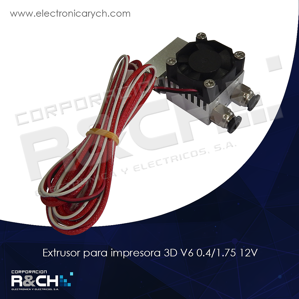 IP-3D273 extrusor para impresora 3D V6 0.4/1.75 12V | Electronica R&CH