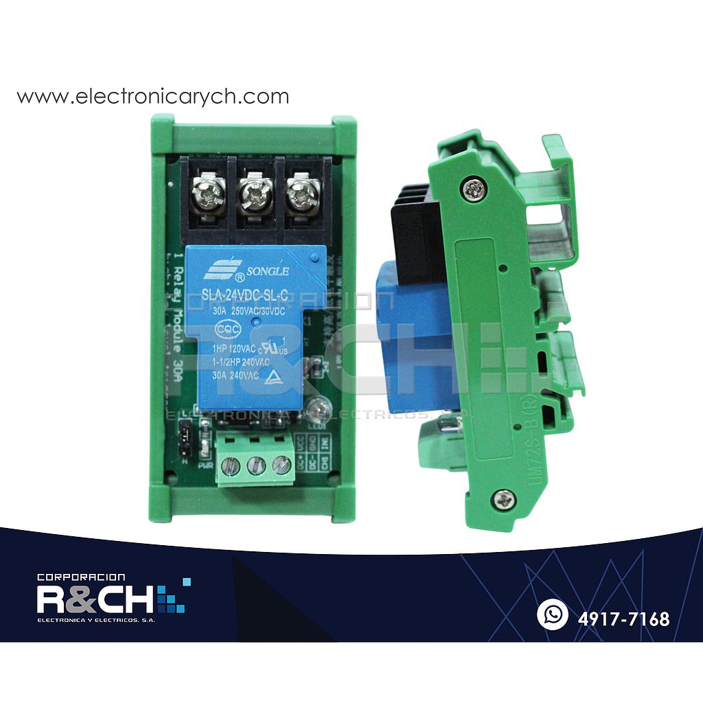 RL-1C-24/30D Modulo Relay 1 Canales 30A 24V para Riel DIN | Electronica ...