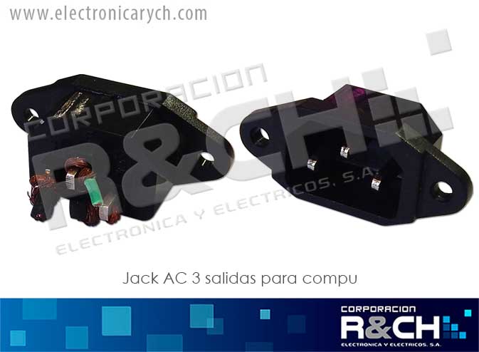 JC-104 Jack AC 3 Salidas para Compu | Electronica R&CH